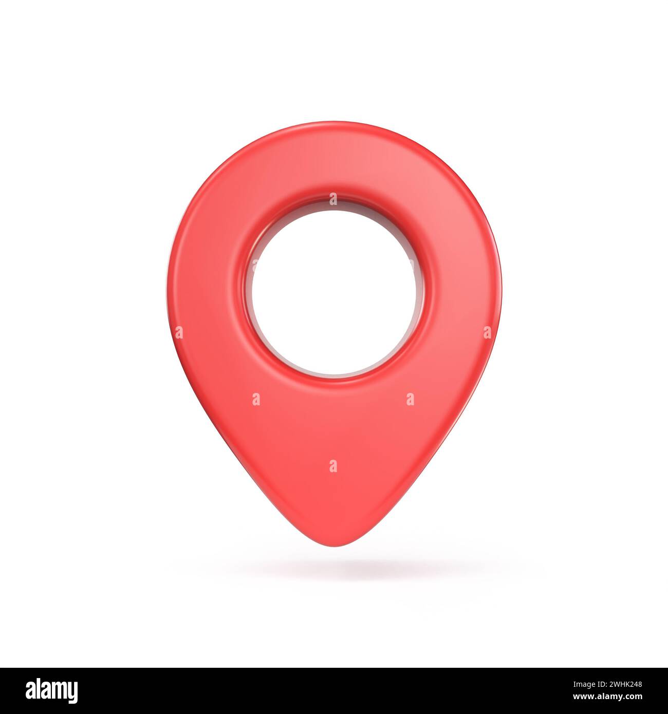3d render map red gps hi-res stock photography and images - Alamy