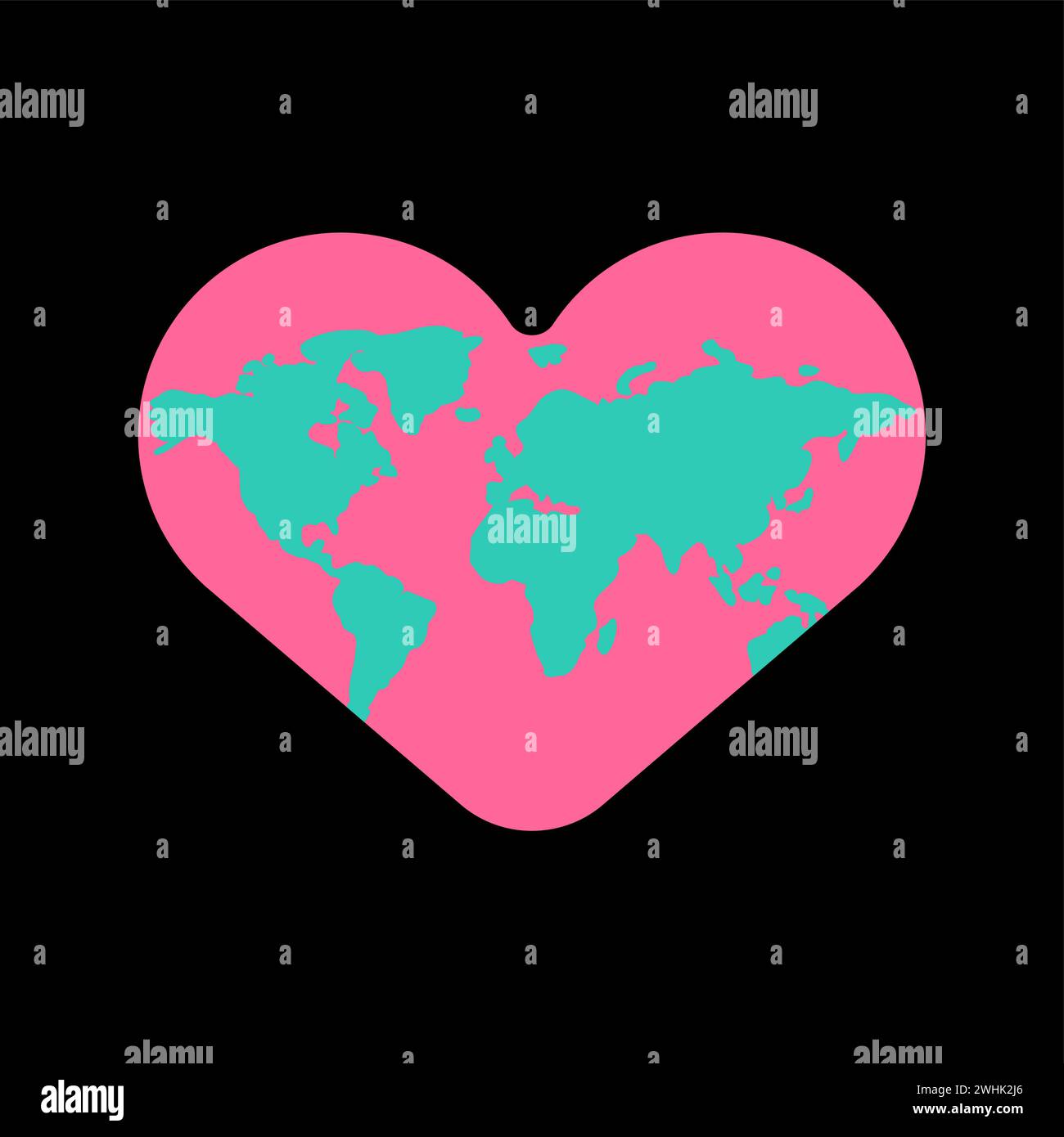 Map of valentine Stock Vector Images - Alamy