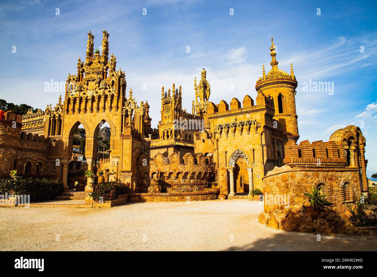 Colomares castle in Benalmadena, dedicated of Christopher Columbus ...