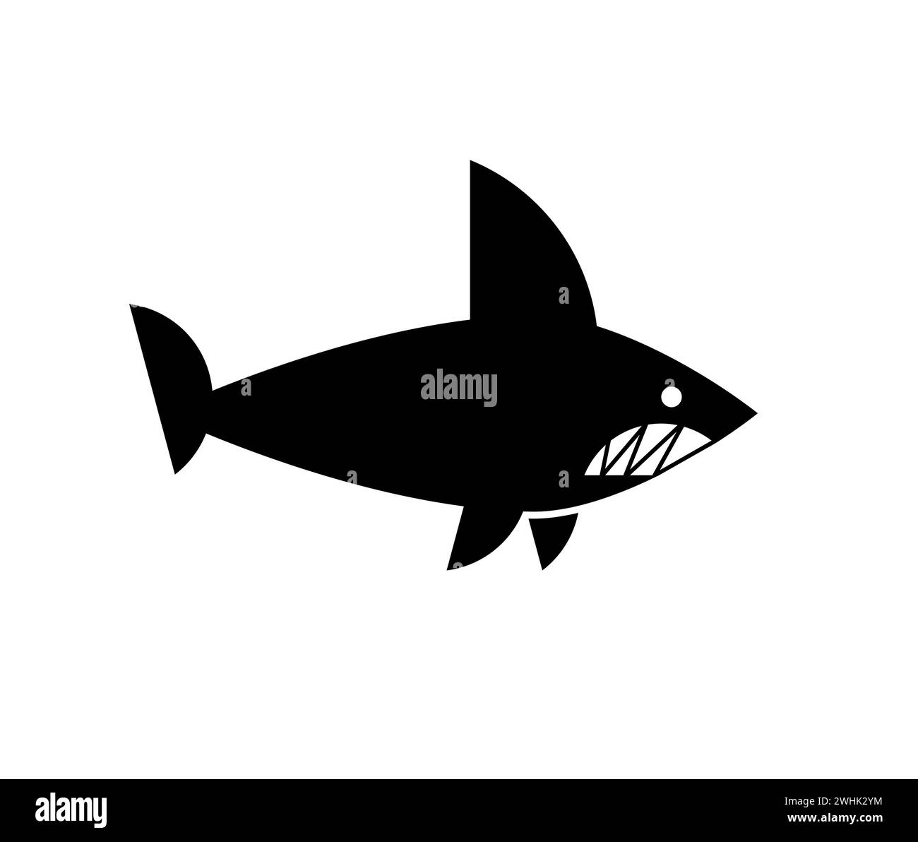 Shark sign. Sharks icon. Marine predator fish Stock Vector Image & Art ...