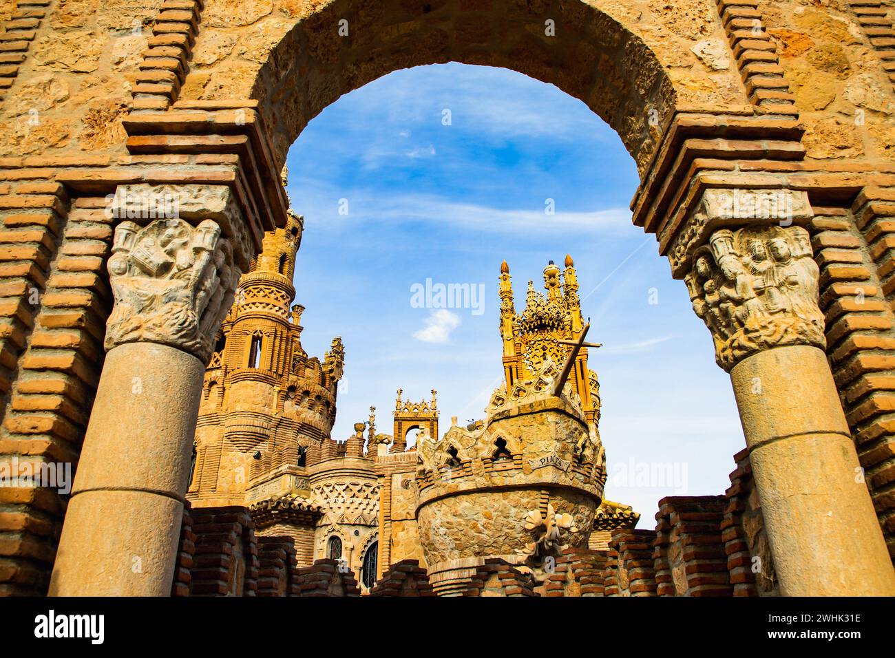 Colomares castle in Benalmadena, dedicated of Christopher Columbus ...