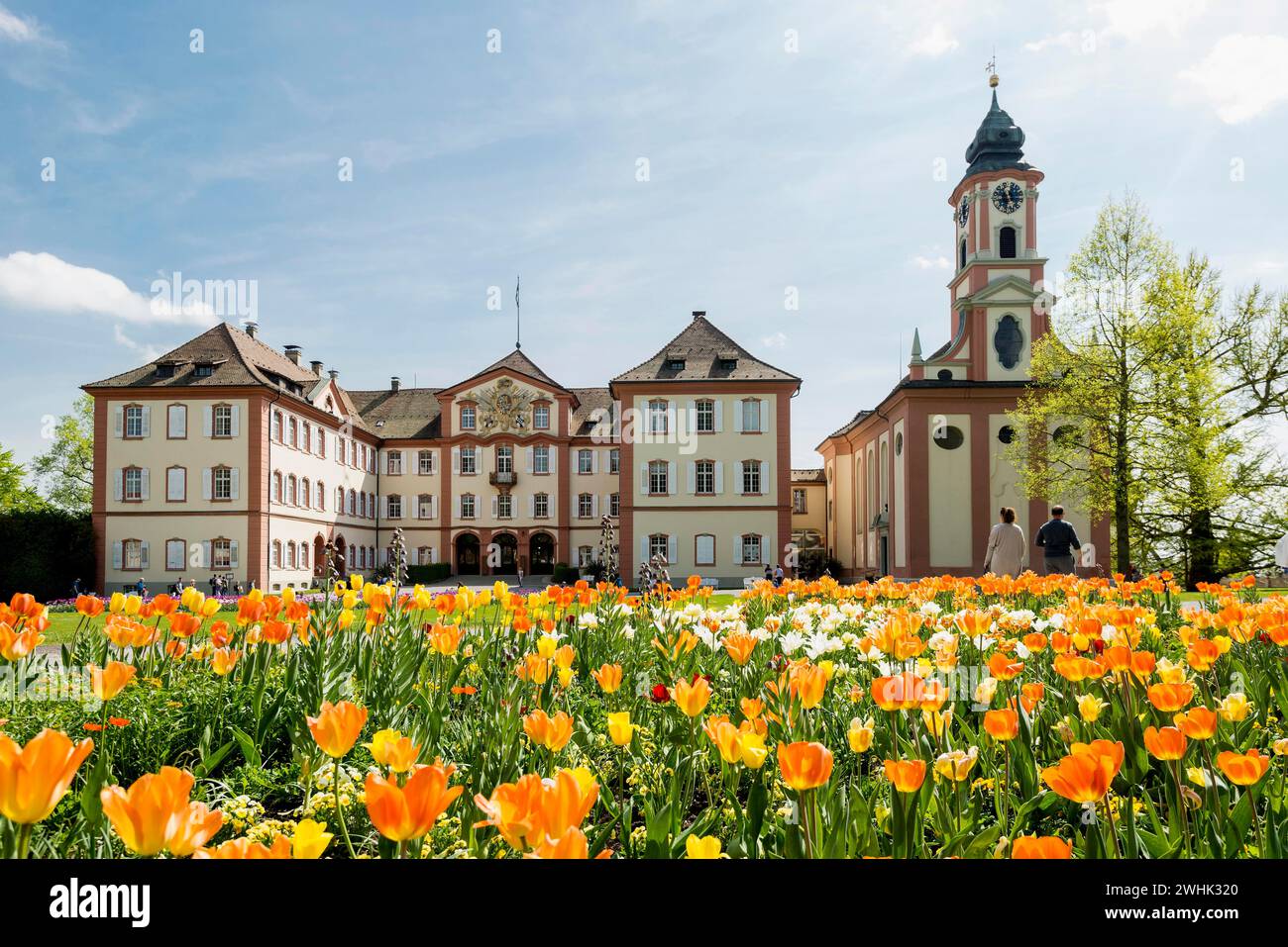 Mainau Castle and St Mary's Castle Church, Mainau Island, Lake ...