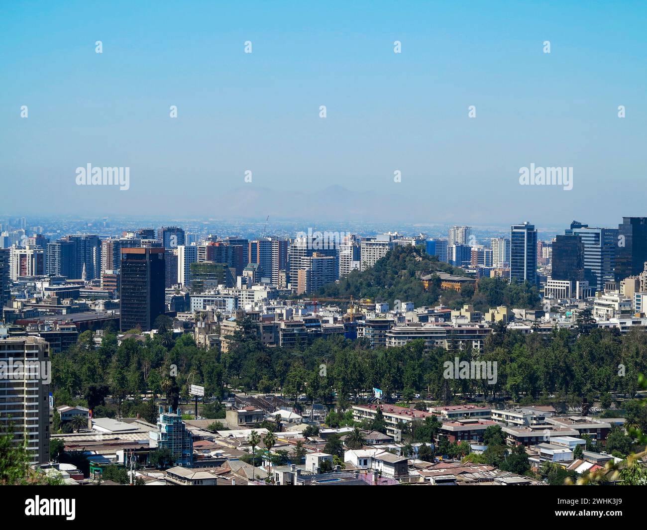 View of Santiago, capital of Chile, in South America Stock Photo - Alamy