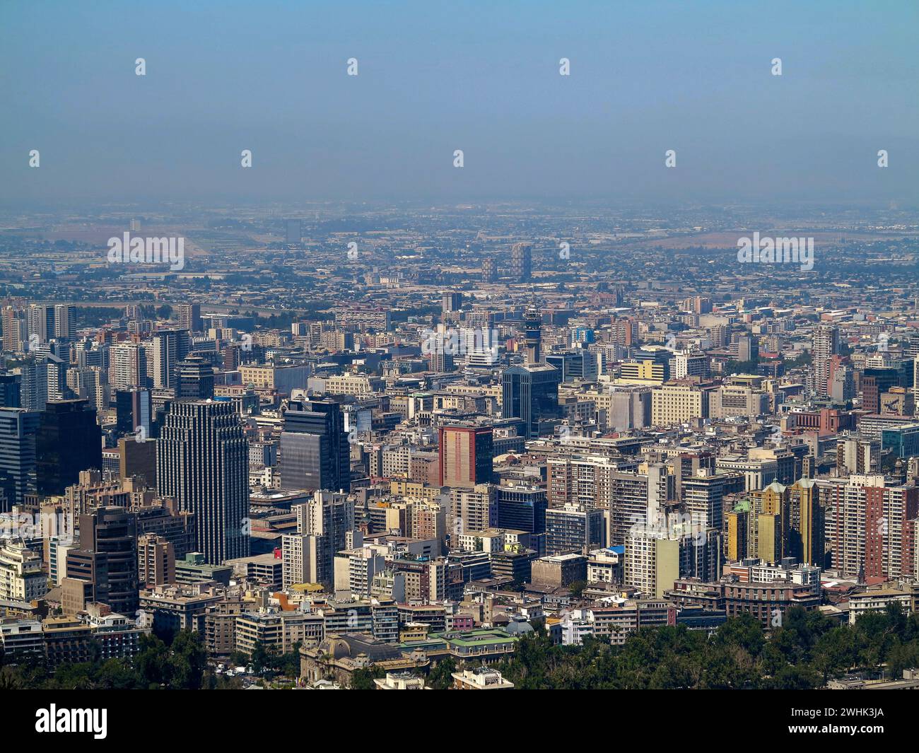 View of Santiago, capital of Chile, in South America Stock Photo - Alamy