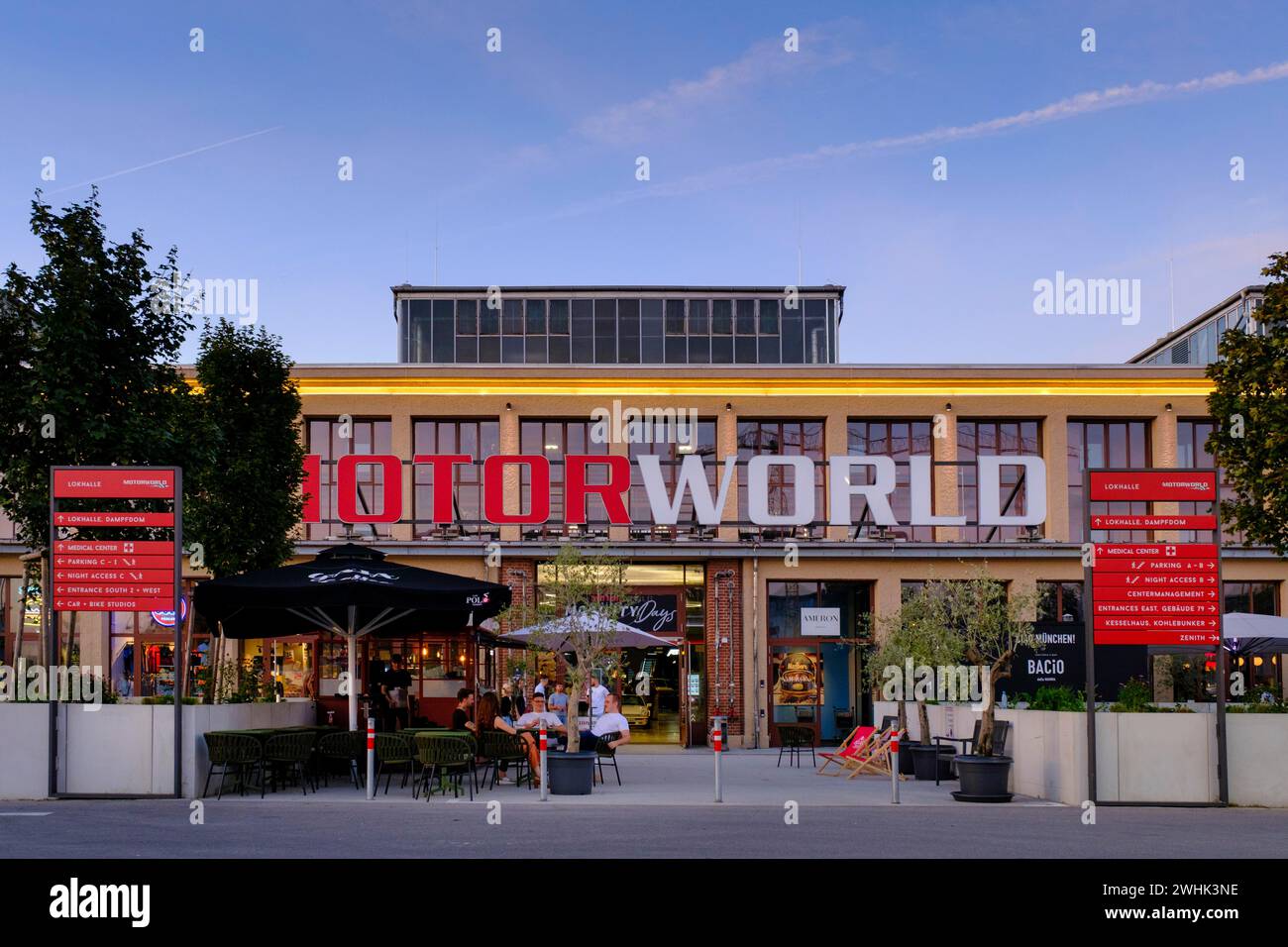 Car hall, classic car hall, event area, Motorworld, Freimann, Munich ...