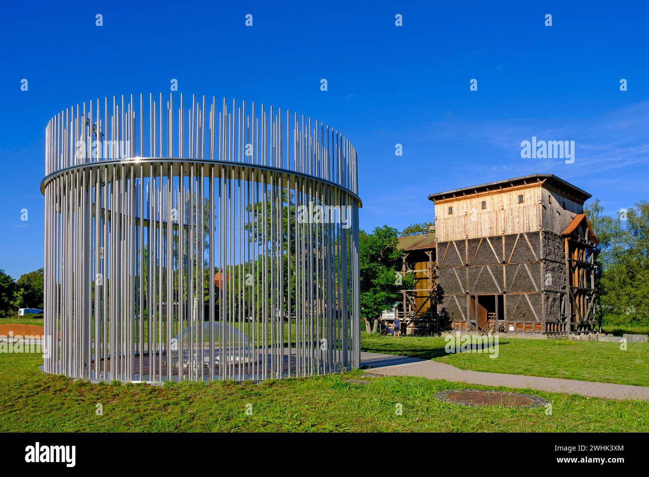Graduation tower, graduation building, salt works, with modern ...