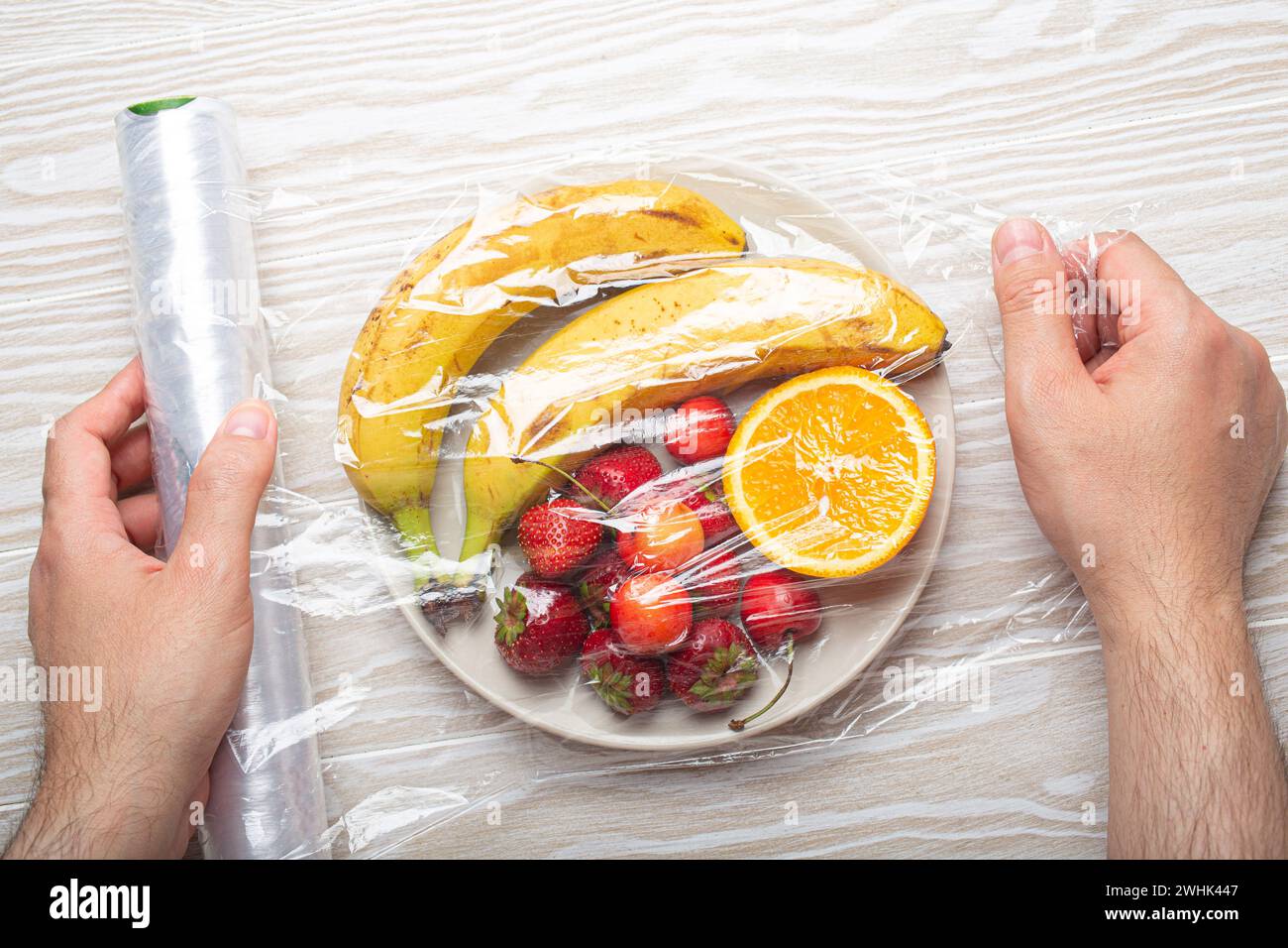 Clear plastic wrap transparent hi-res stock photography and images - Alamy