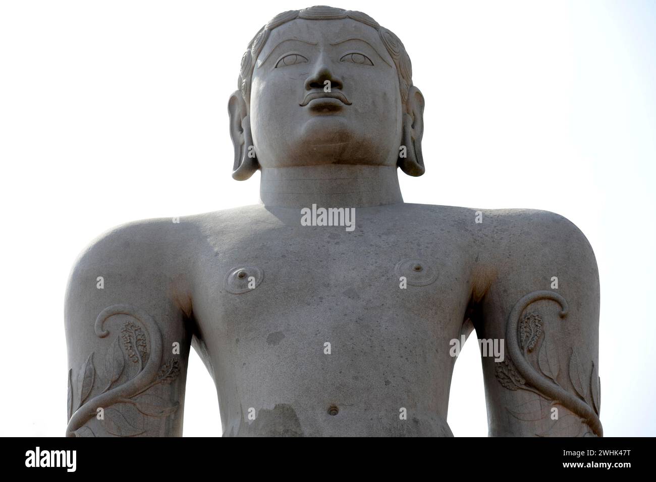 Gomateshwara statue, Jaina ascetic, Jain temple on Vindyagiri Hill ...
