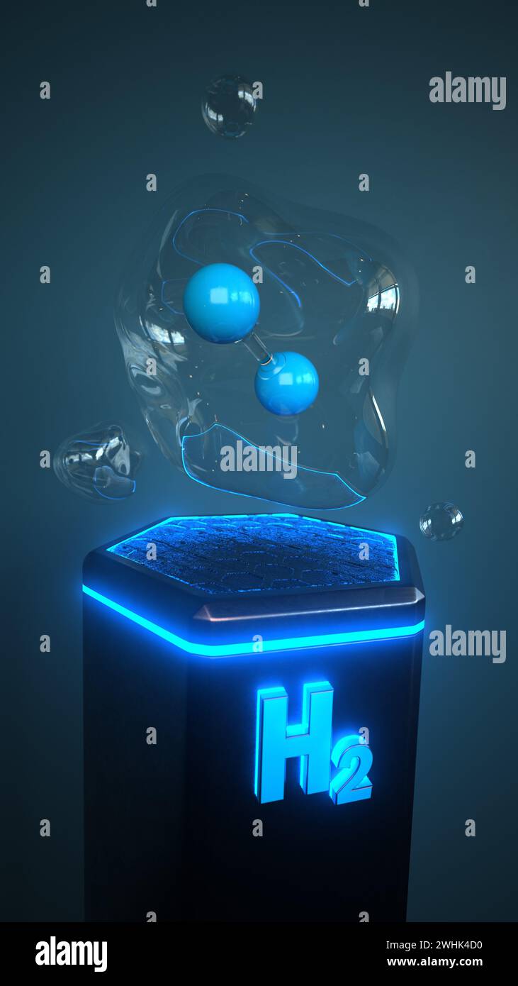 H2 Symbol Bubble Stock Photo - Alamy