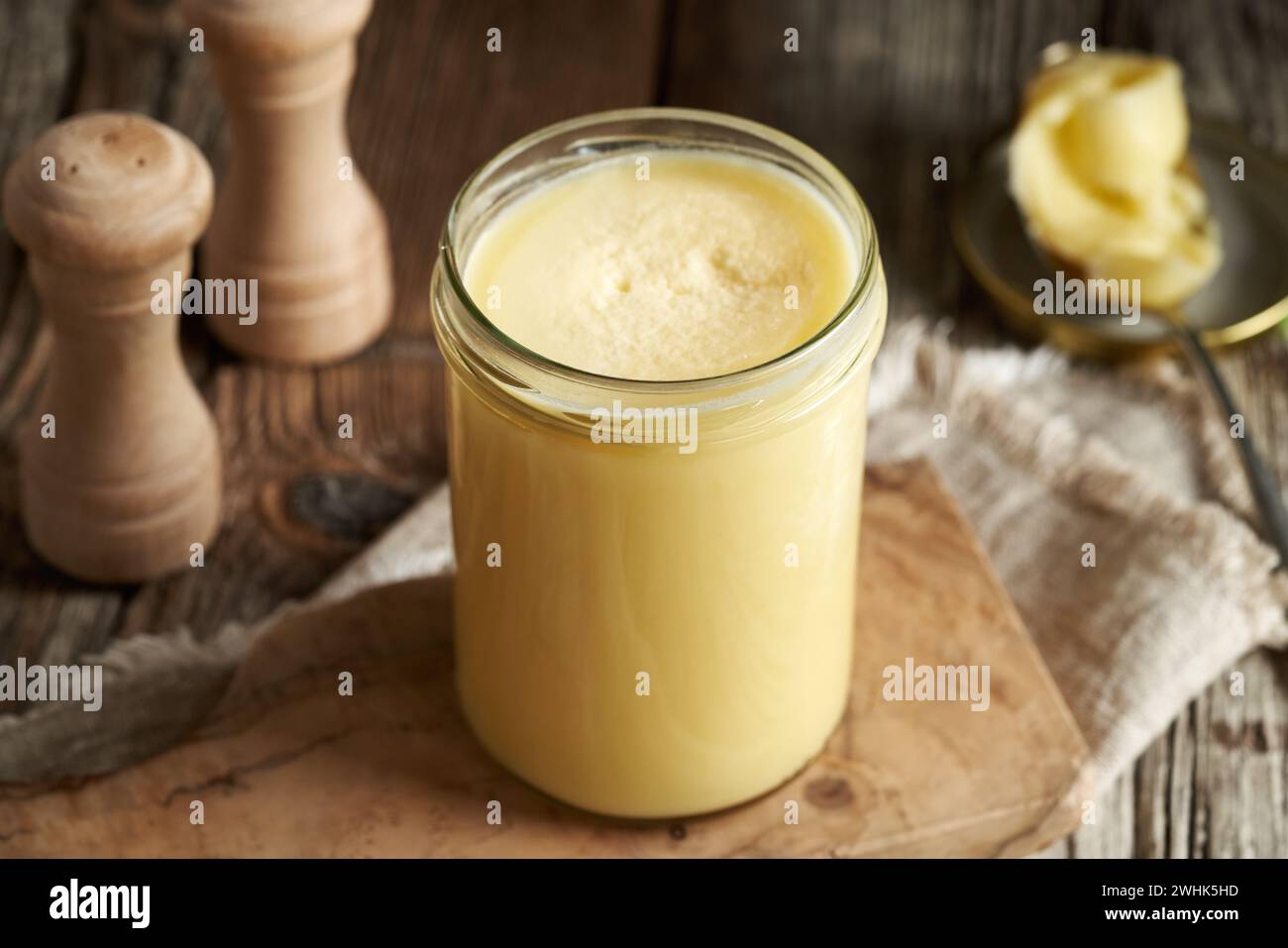 Jar of ghee butter hi-res stock photography and images - Alamy