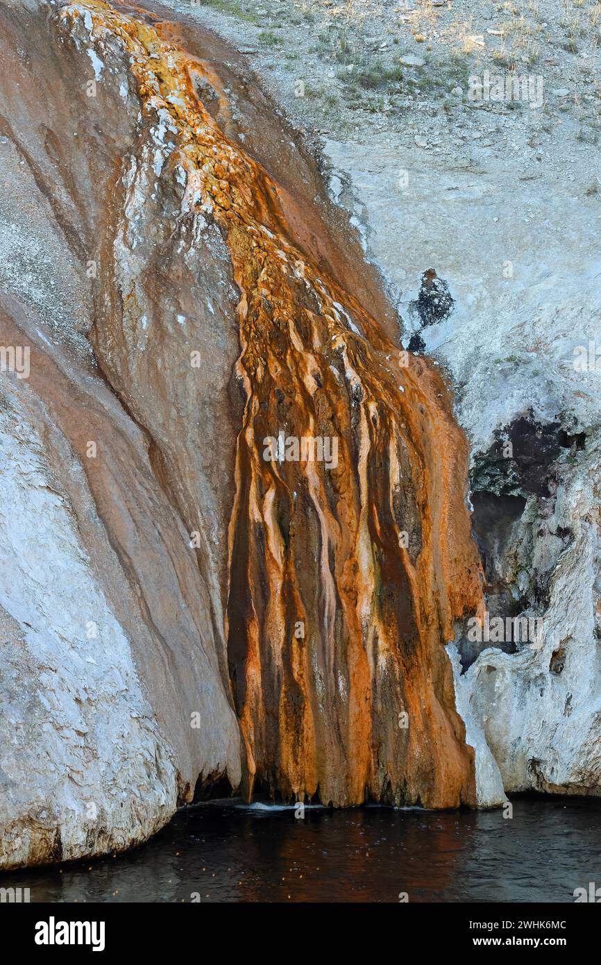 Coloured rock, Old Faithfull, Yellowstone NP, USA Stock Photo - Alamy