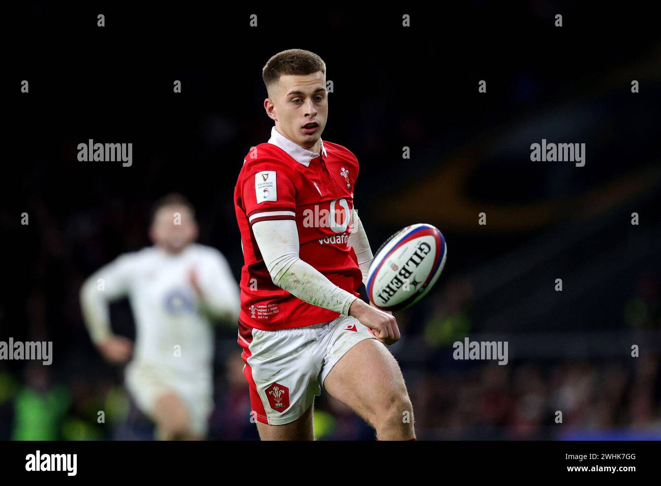 London, England. 10th February, 2024. Wales' Cameron Winnett during the ...