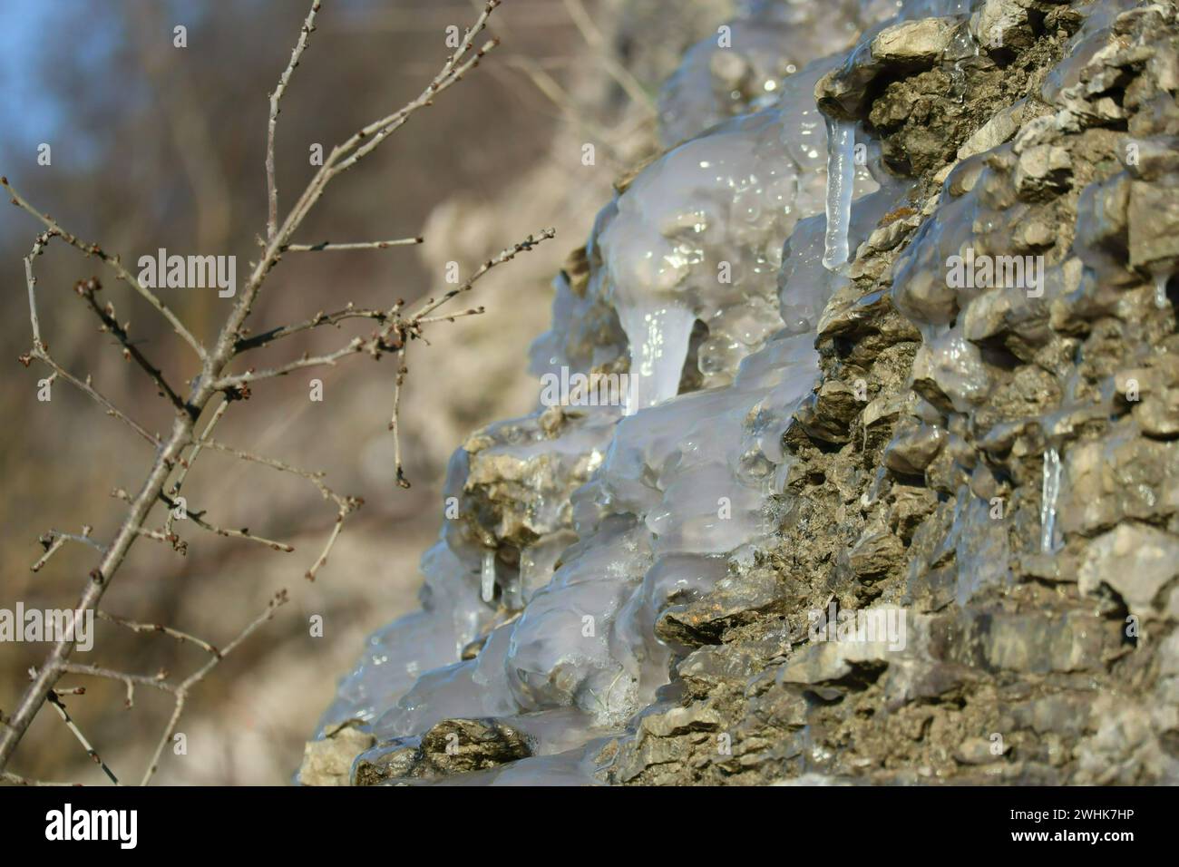 solidified Water pours out like Lava Stock Photo - Alamy