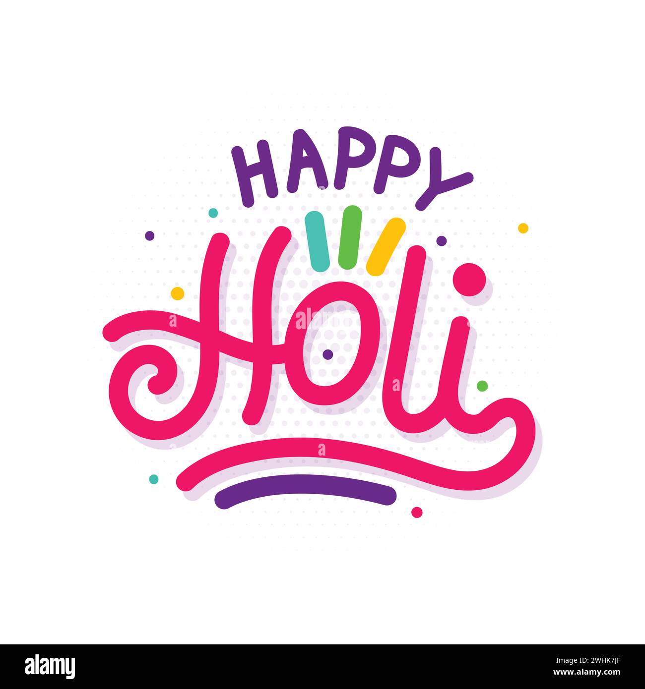 Happy holi font Stock Vector Images - Alamy