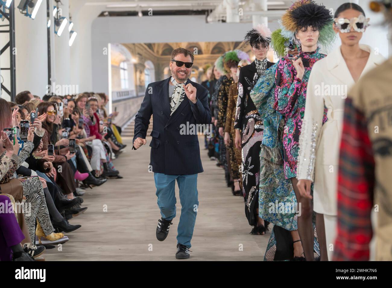 New York, United States. 09th Feb, 2024. Designer Johnson Hartig walks ...