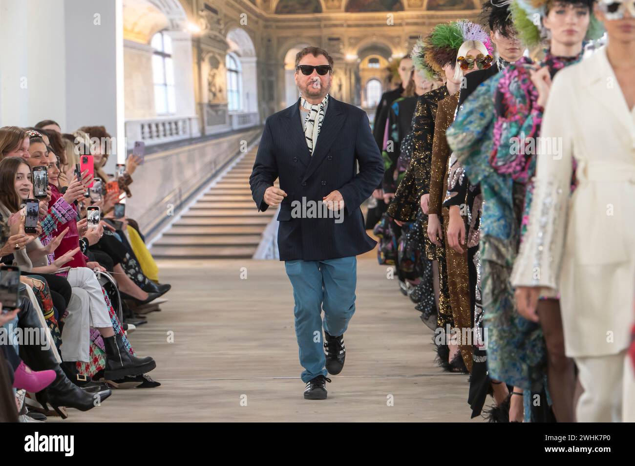 New York, United States. 09th Feb, 2024. Designer Johnson Hartig walks ...