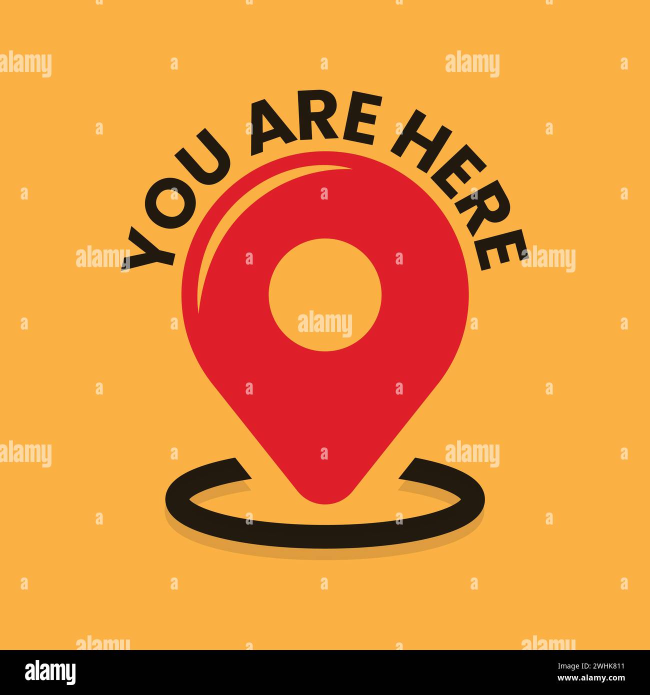 Location vector icon sign and symbol illustration with the lettering of ...