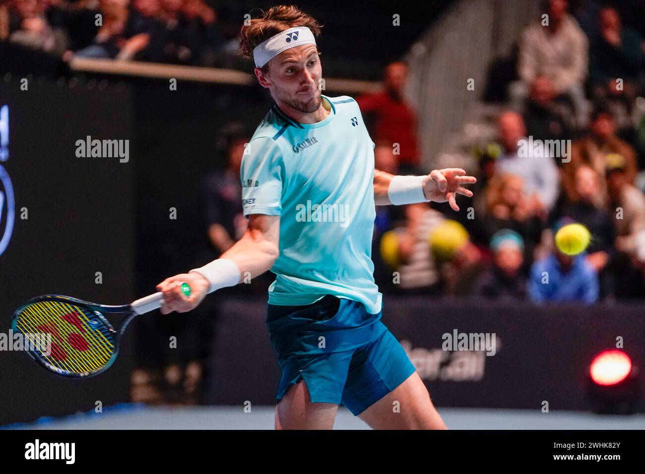 Bærum 20240209.Casper Ruud from the match against Holger Rune in the ...