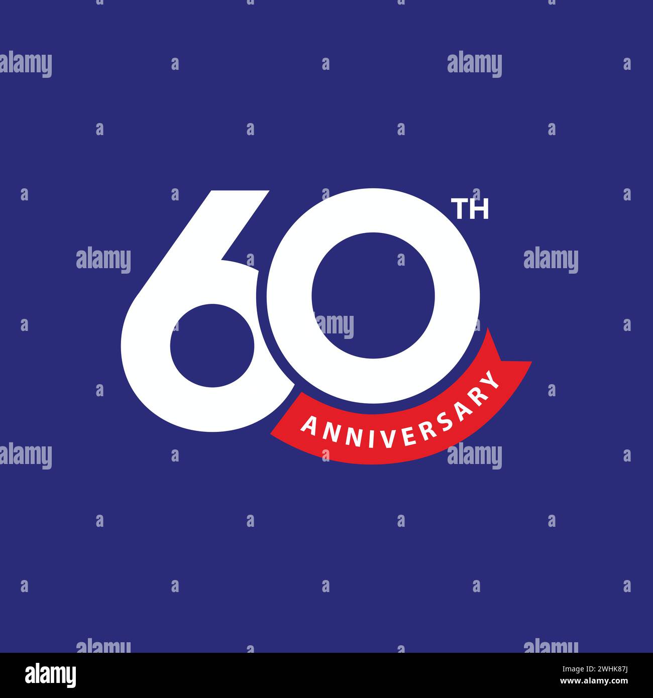 60th anniversary banner design with modern letter logo o number 60 and ...