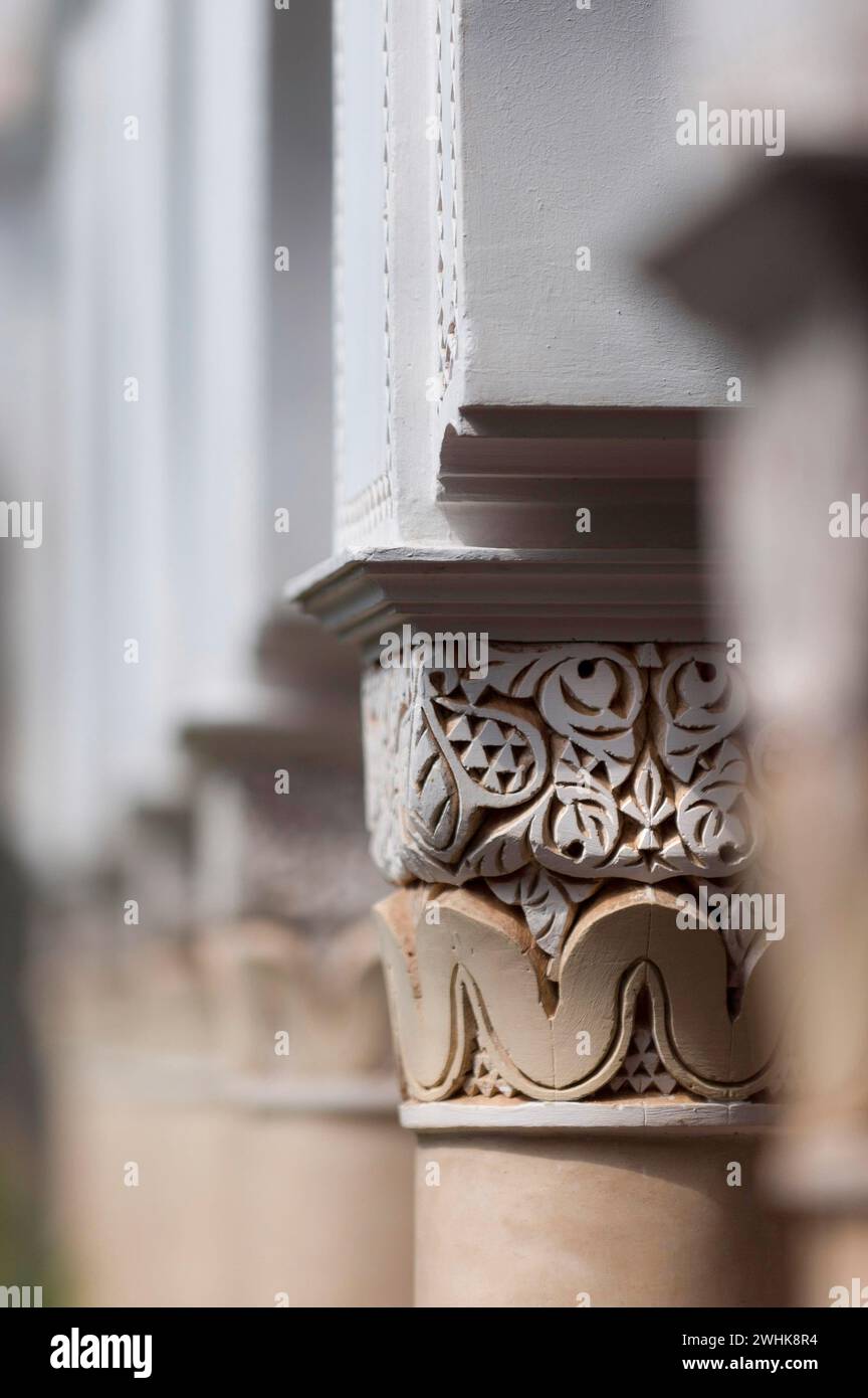 Columns in Riad, Column, traditional, decorated, ornament, decoration ...