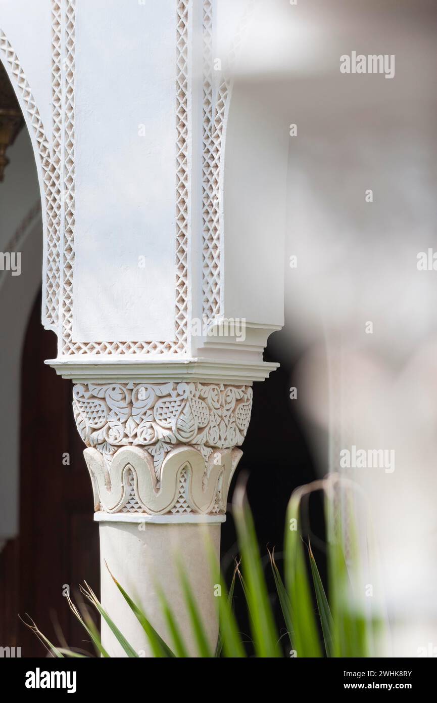 Columns in Riad, Column, traditional, decorated, ornament, decoration ...