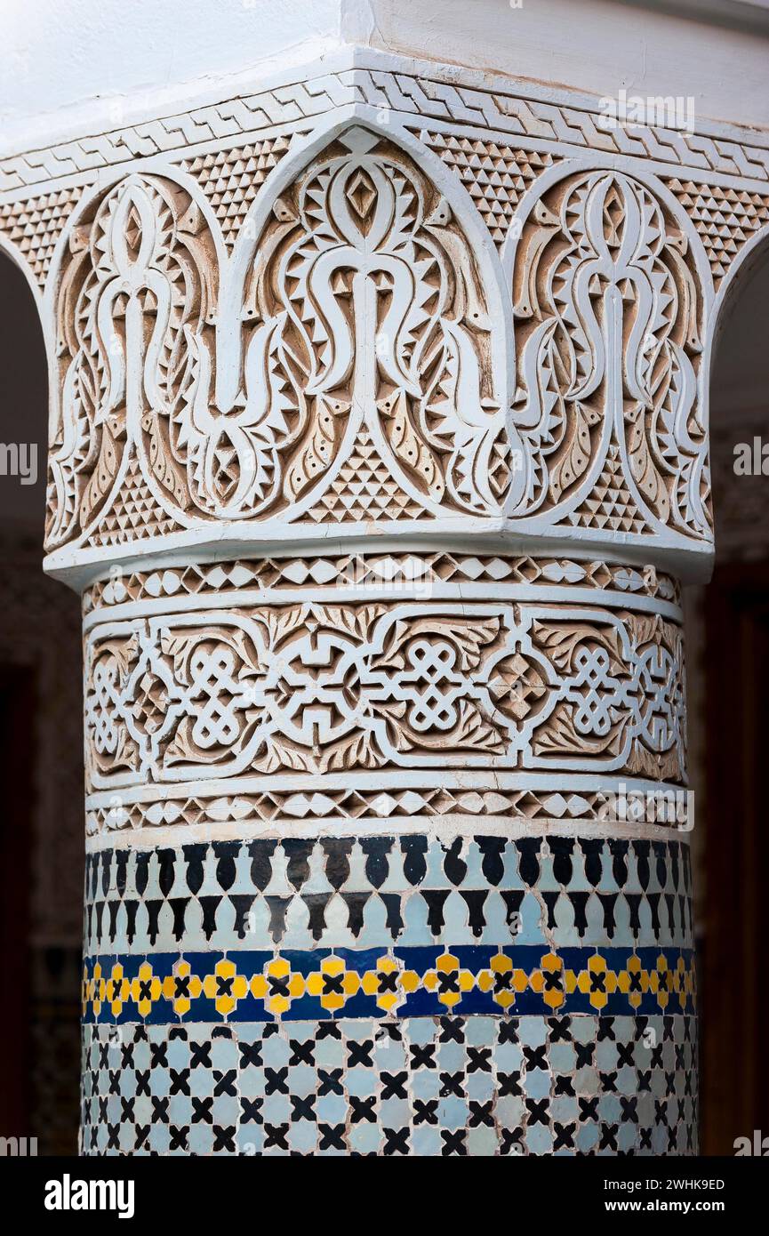 Columns in Riad, Column, traditional, decorated, ornament, decoration ...