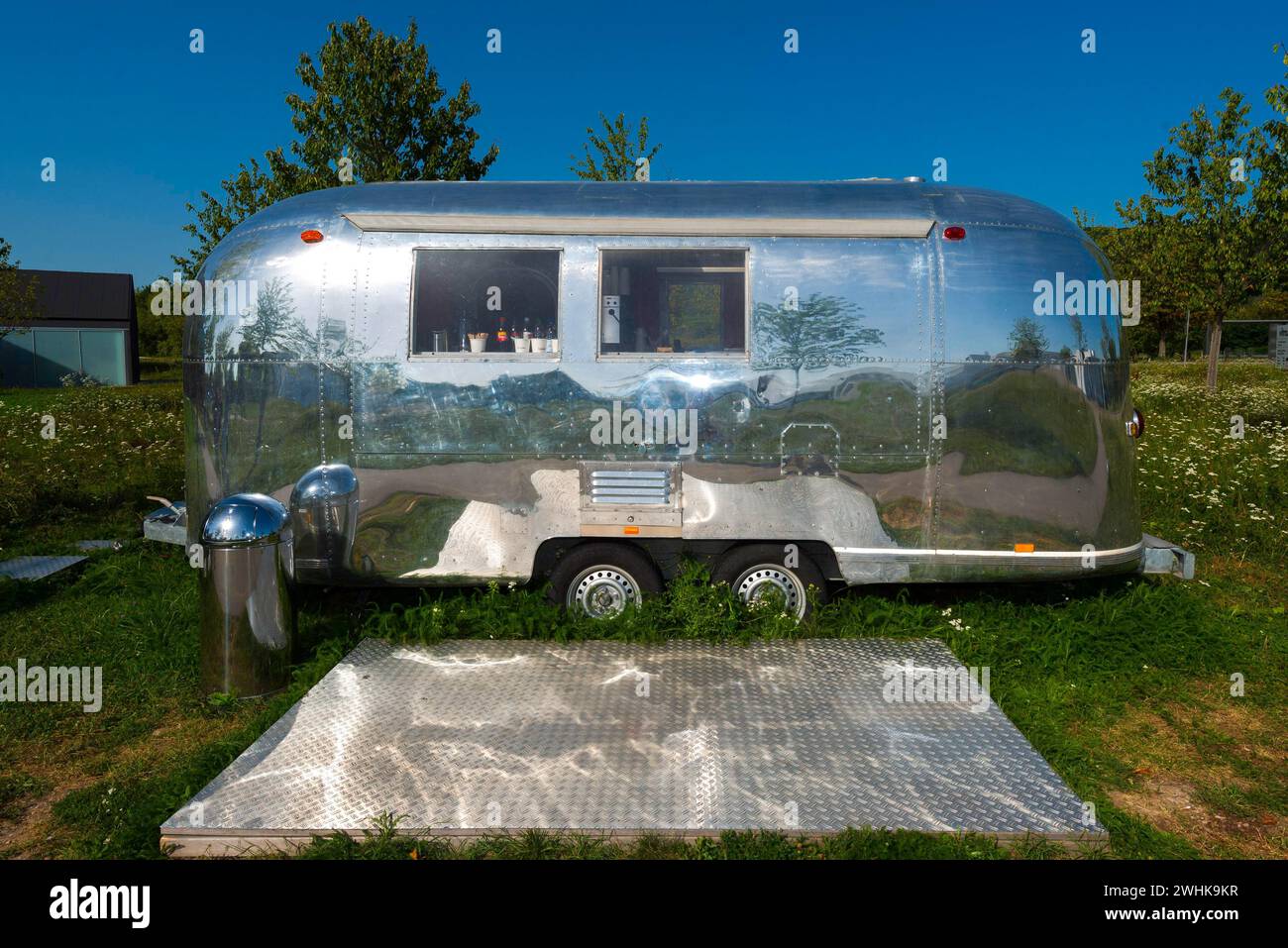 Airstream camper, caravan, landscape, campsite, travel, holiday ...