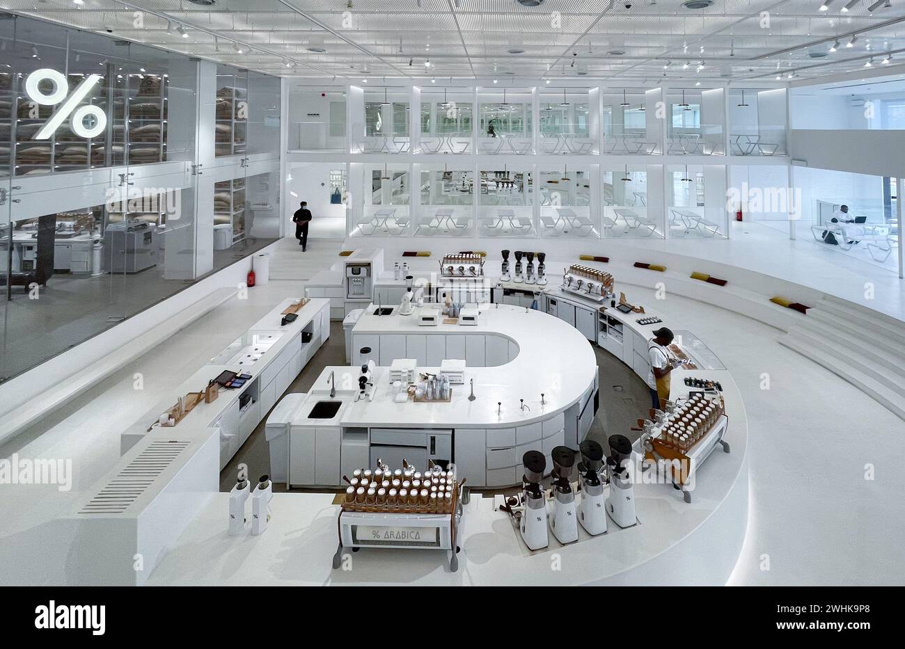 % Arabica coffee shop and roastery photographed on October 29, 2023 in Riyadh, Saudi Arabia ...