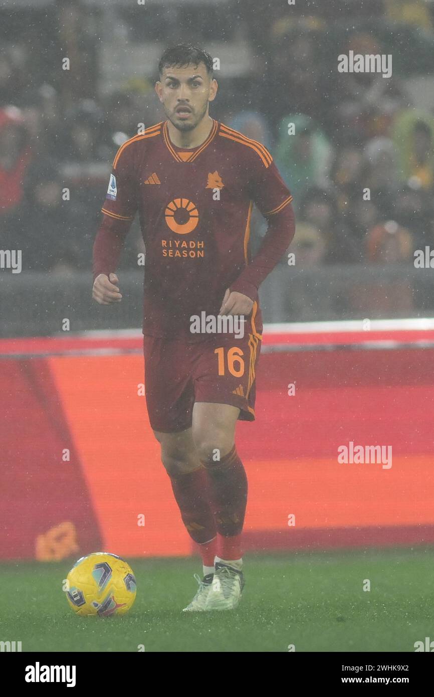 Rome, Italy,10 February, 2024 Leandro Paredes of AS Roma in action ...