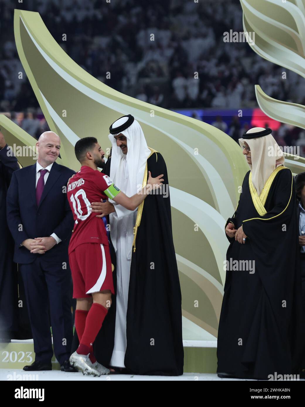 Qatar, Lusail, 10 February 2024 - Sheikh Tamim bin Hamad Al Thani Emir ...