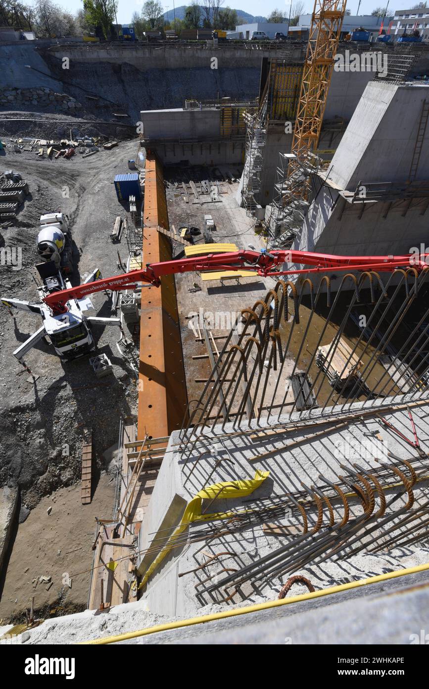 concrete pump, a machine for transferring liquid concrete by pumping ...