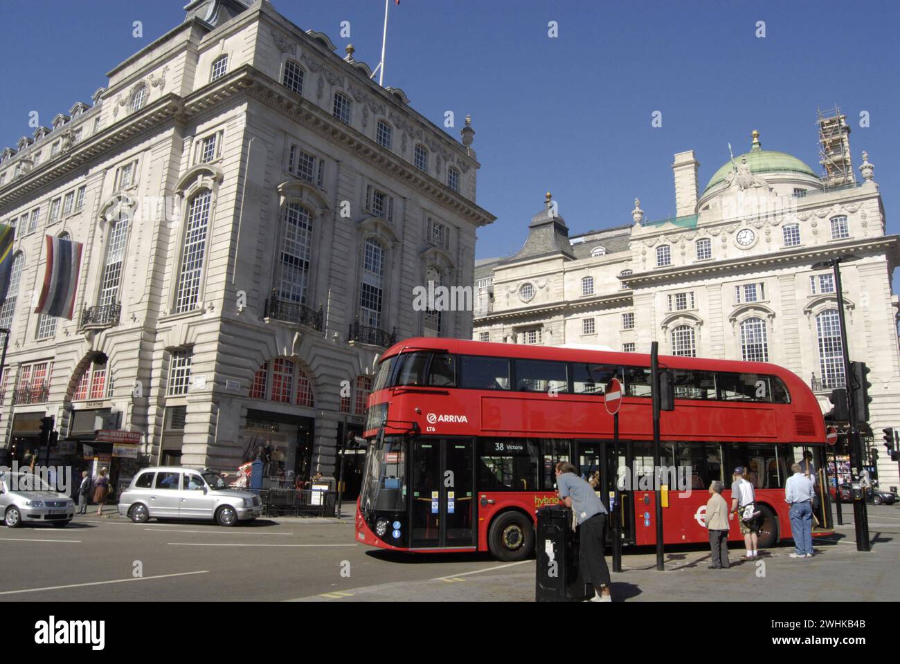 LONDON/ ENGLAND /UK Bus system and telephone booth at picadaly circus 9 ...