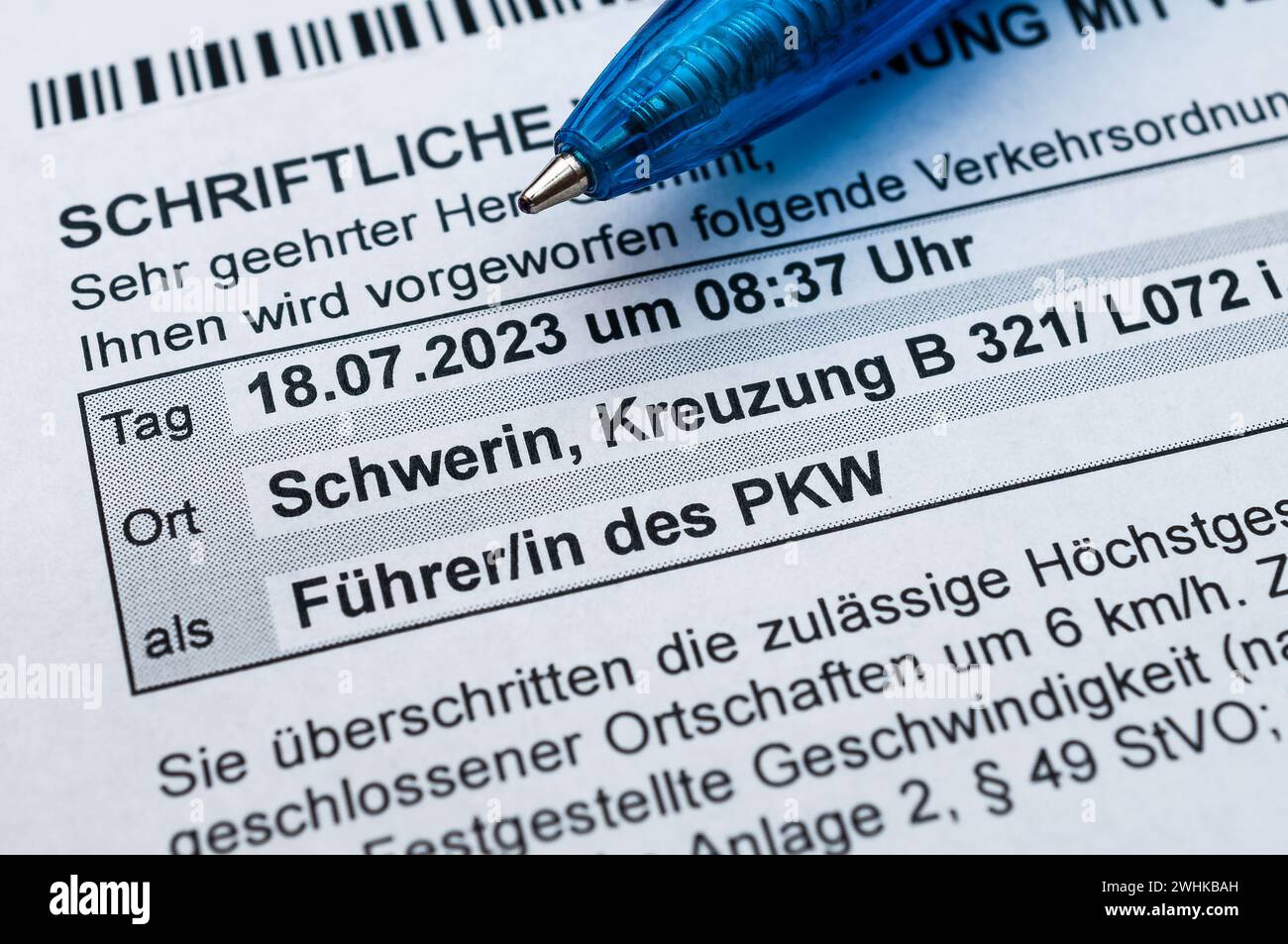 Warning fine hi-res stock photography and images - Alamy