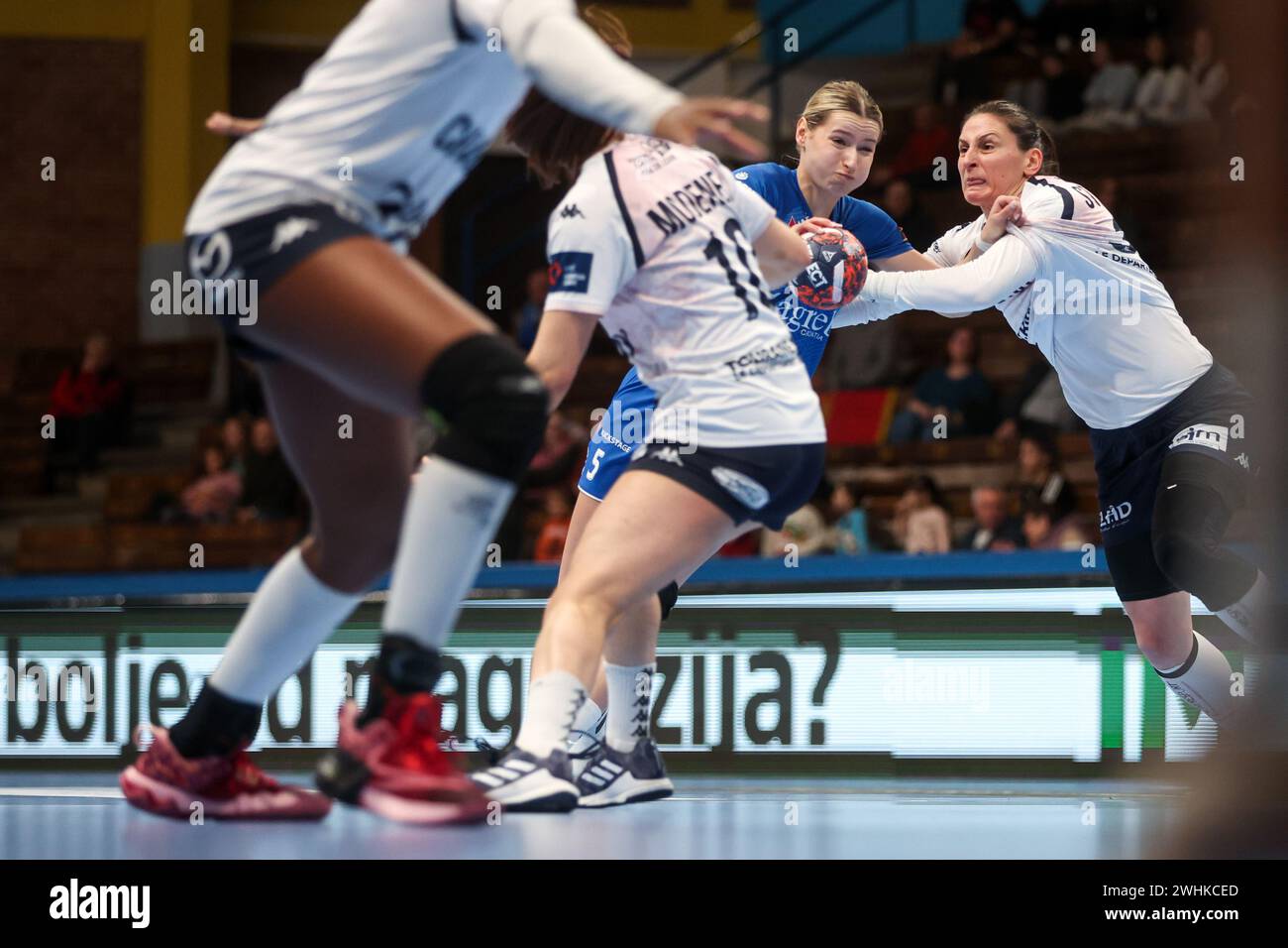 Ana Malec of HC Lokomotiva Zagreb in action during the Woman's EHF ...