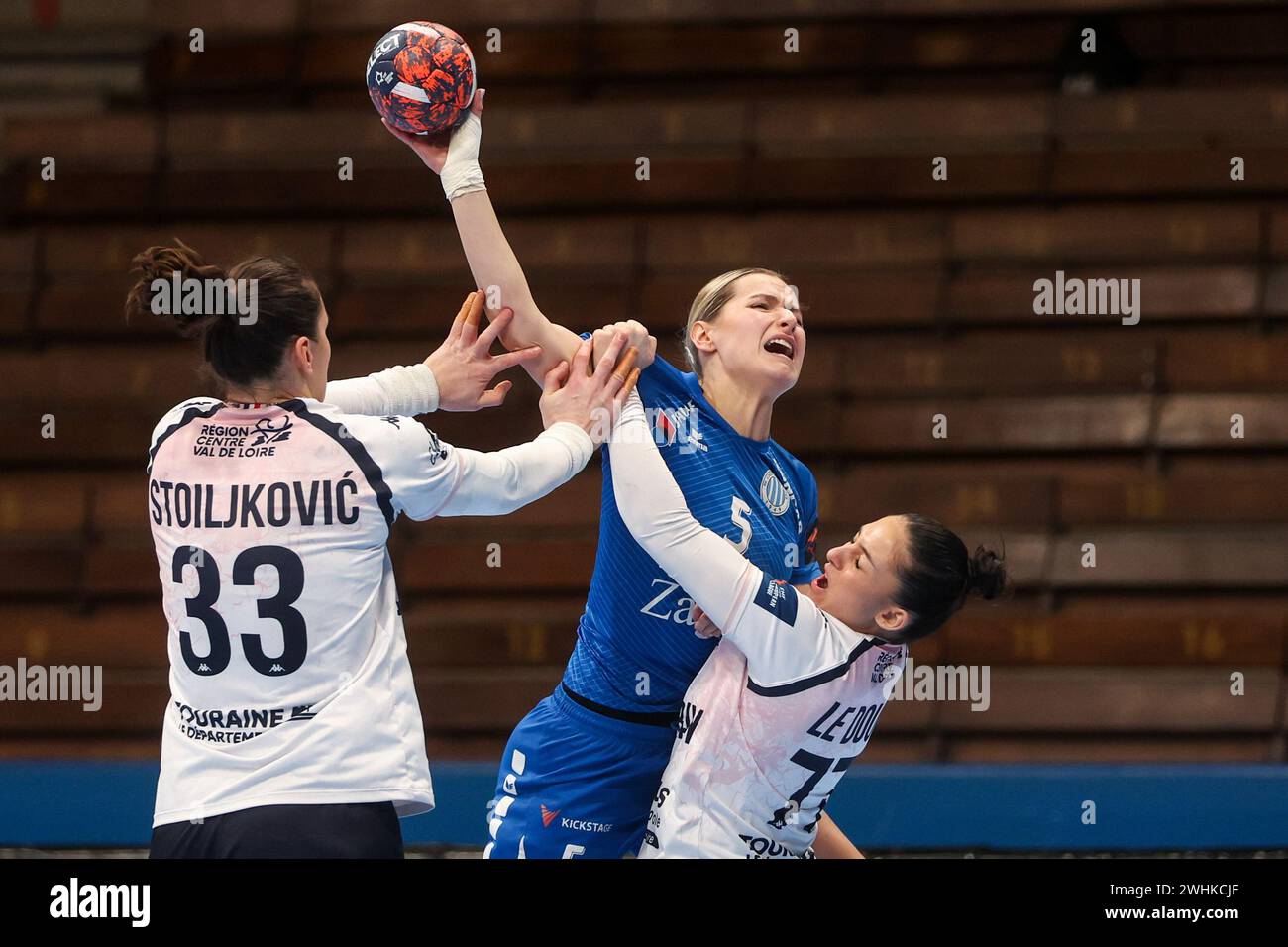 Zagreb, Croatia. 10th Feb, 2024. Ana Malec of HC Lokomotiva Zagreb is ...