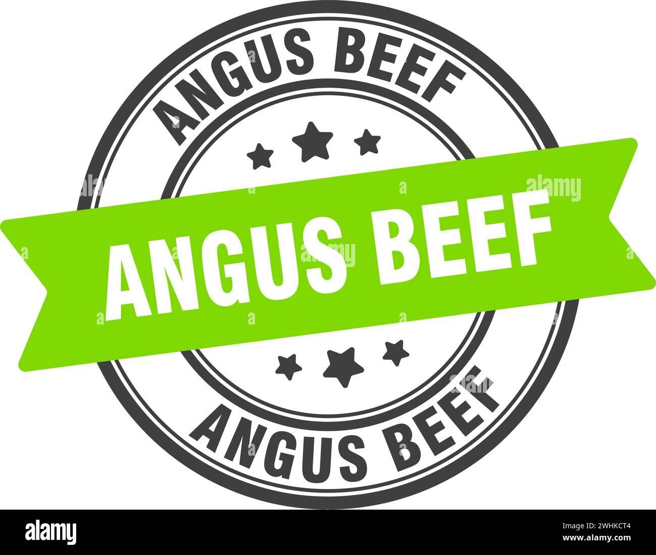 angus beef stamp. angus beef round sign. label on transparent ...