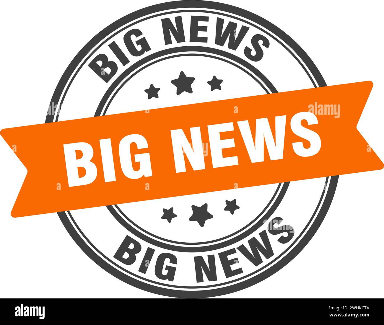 big news stamp. big news round sign. label on transparent background ...