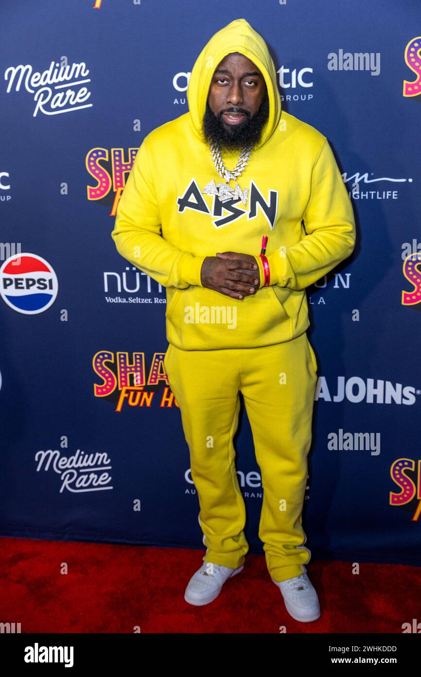 Las Vegas, USA. 09th Feb, 2024. Trae tha Truth, Rapper, attends Shaq's ...