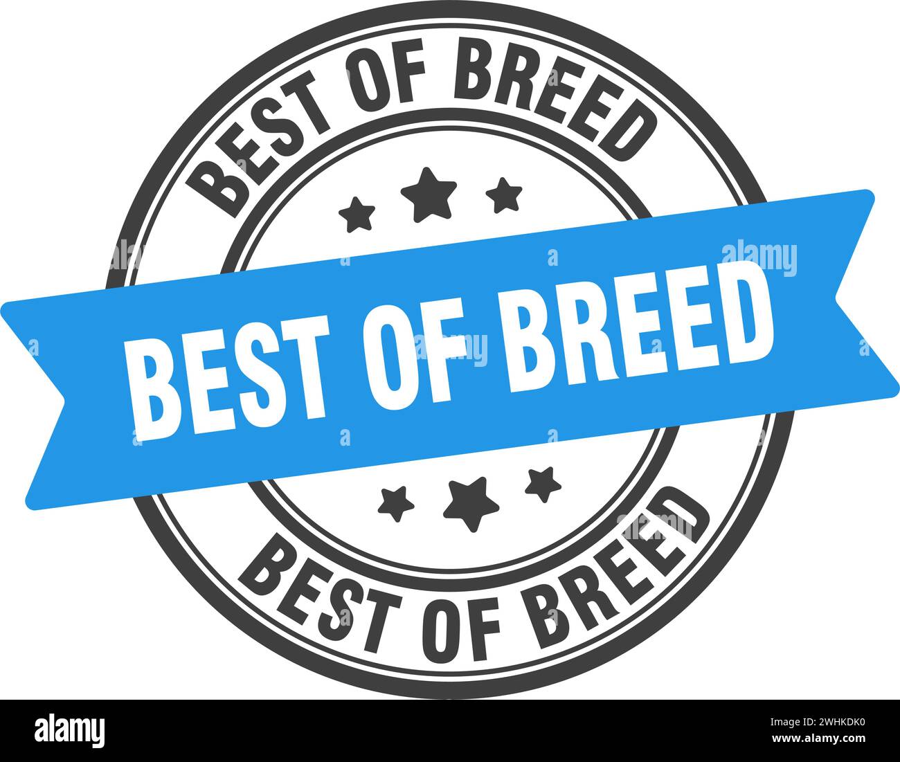 best of breed stamp. best of breed round sign. label on transparent ...
