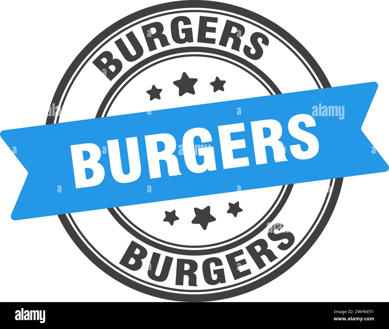 burgers stamp. burgers round sign. label on transparent background ...
