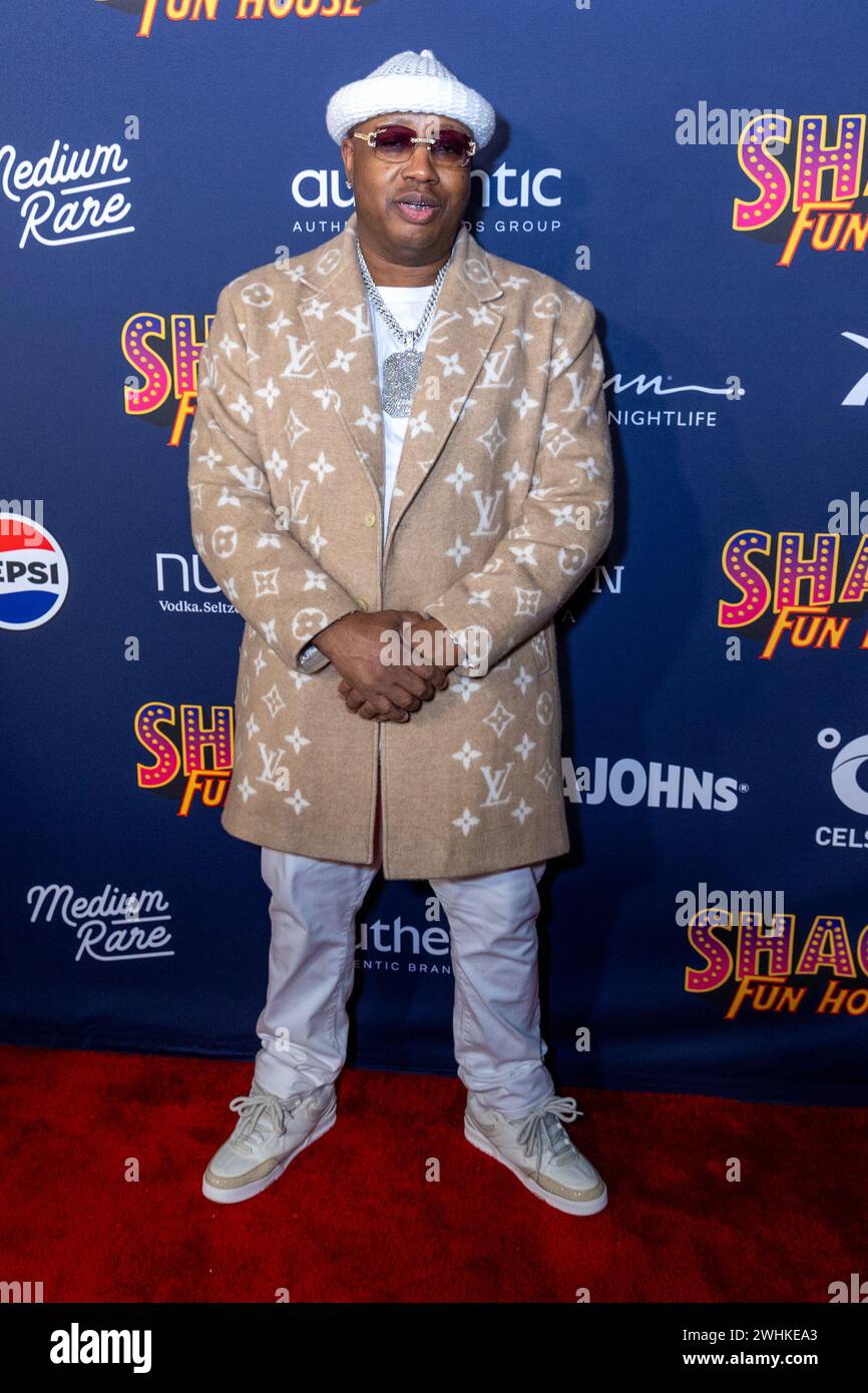 Las Vegas, USA. 09th Feb, 2024. E-40, Rapper, attends Shaq's Fun House ...