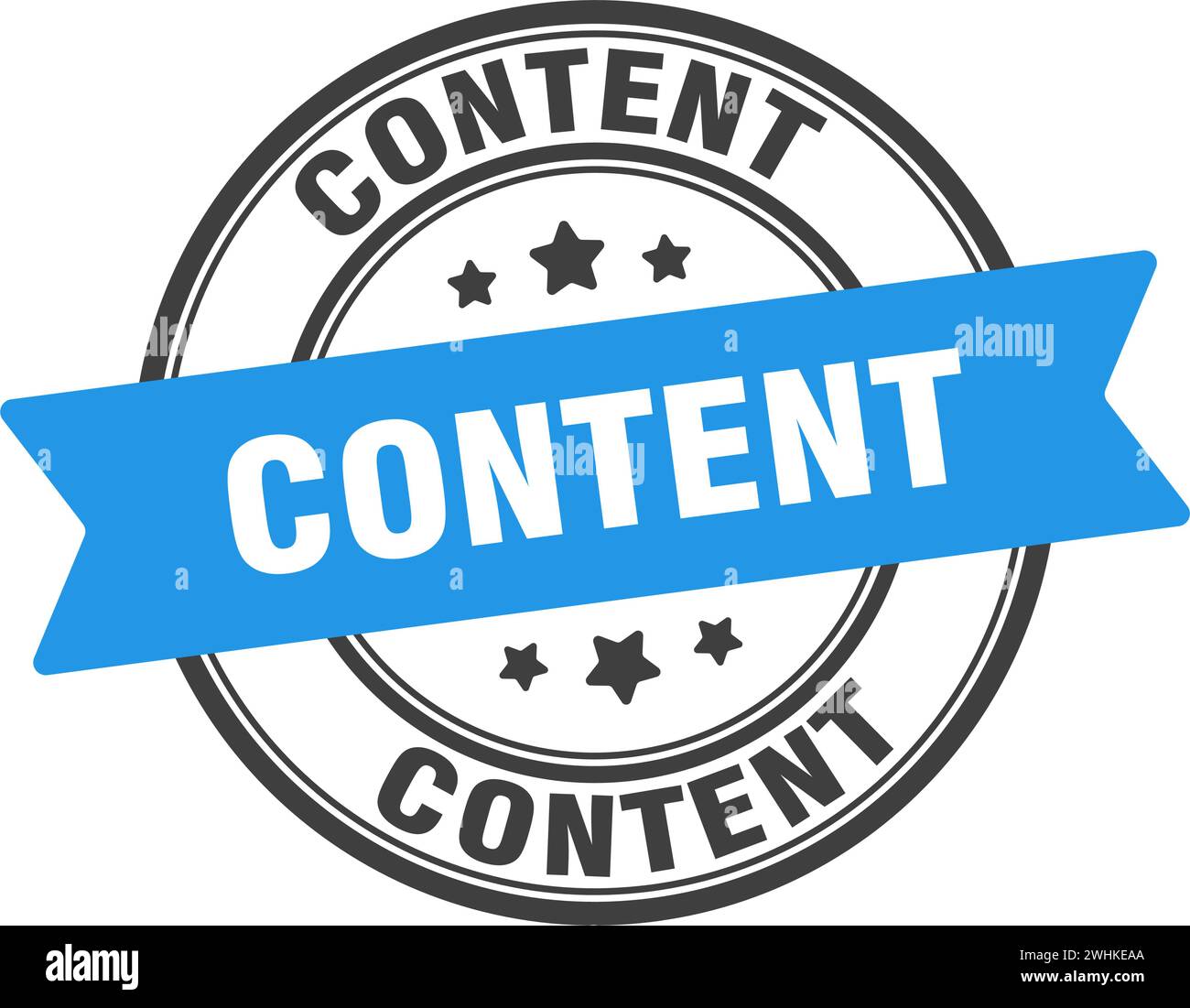 content stamp. content round sign. label on transparent background ...