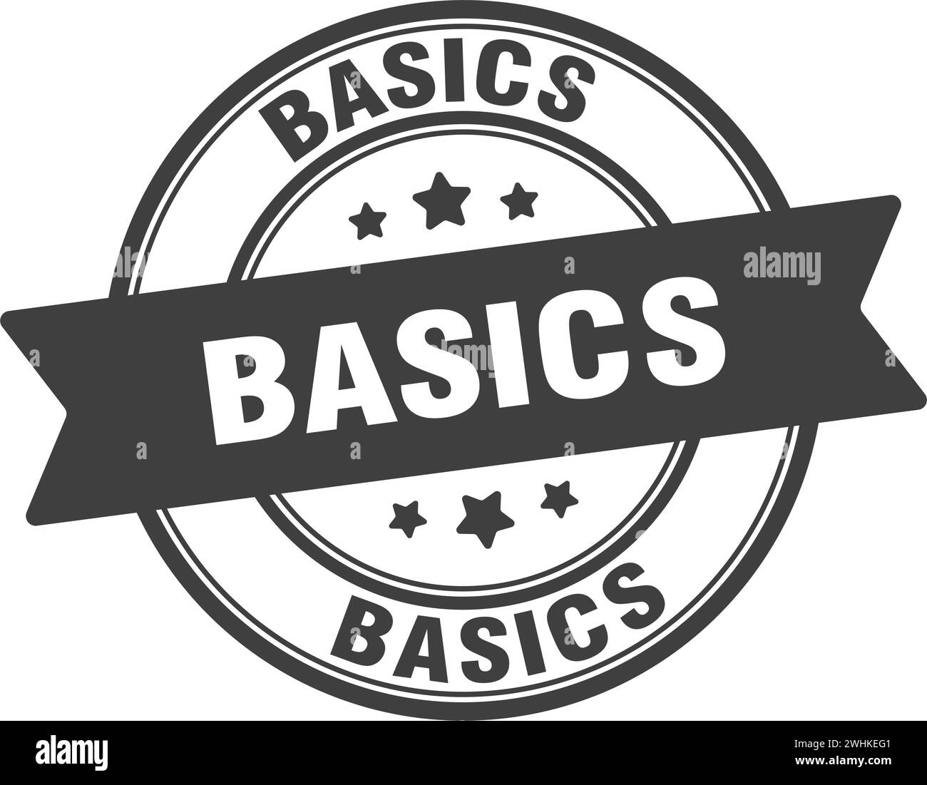 basics stamp. basics round sign. label on transparent background Stock ...