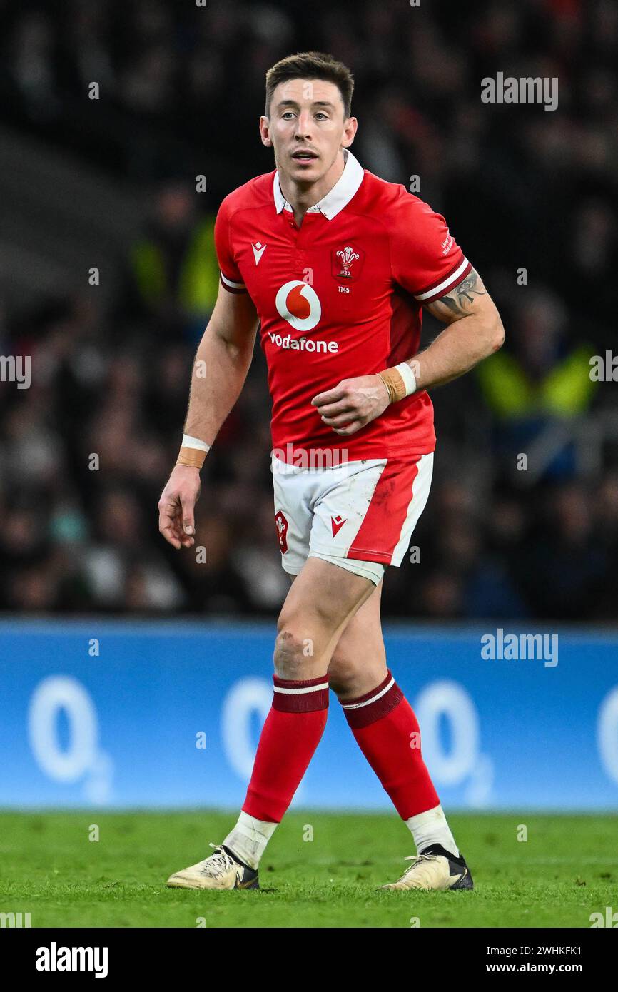 Josh Adams of Wales during the 2024 Guinness 6 Nations match England vs ...