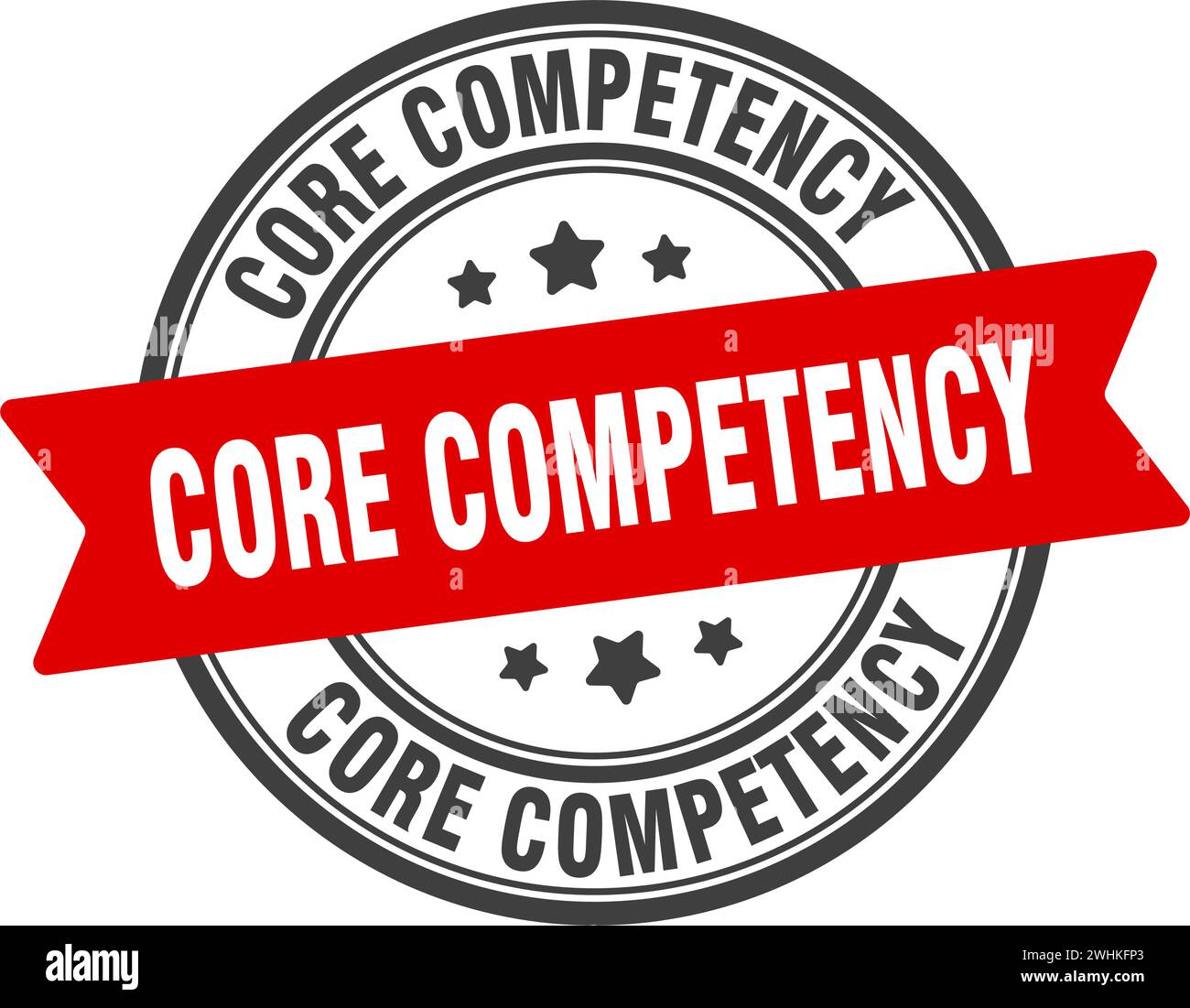 core competency stamp. core competency round sign. label on transparent ...