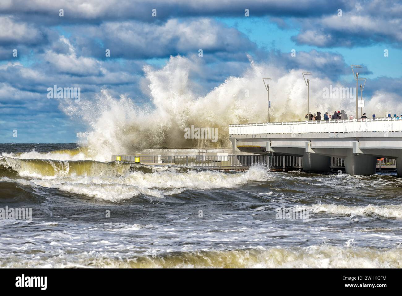 Big waves in a storm on the coast of the Baltic sea Stock Photo - Alamy