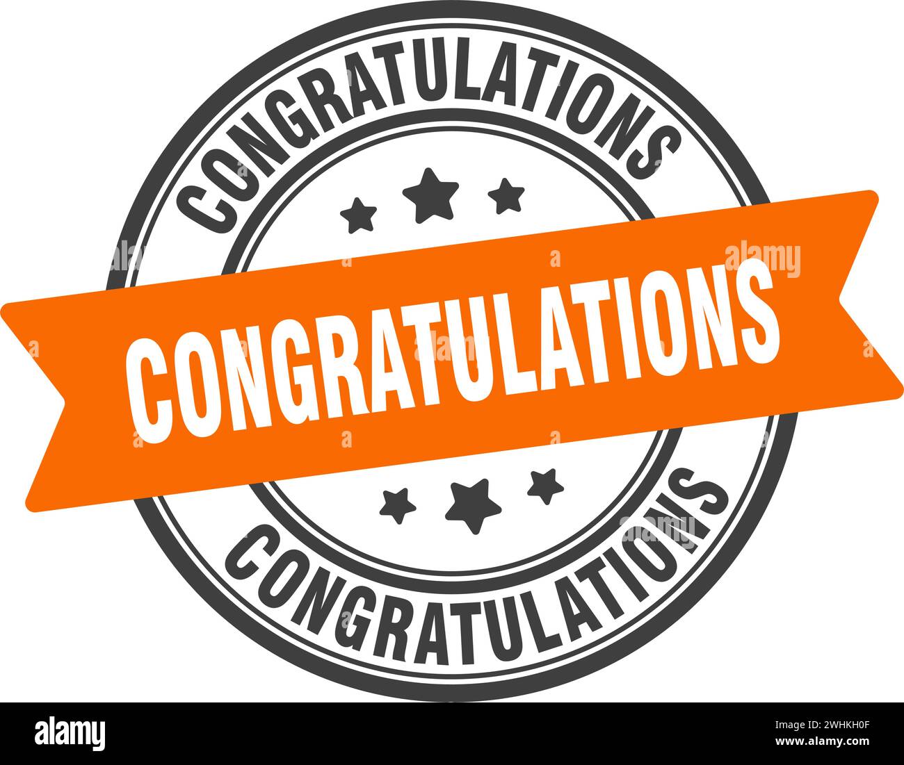 congratulations stamp. congratulations round sign. label on transparent ...