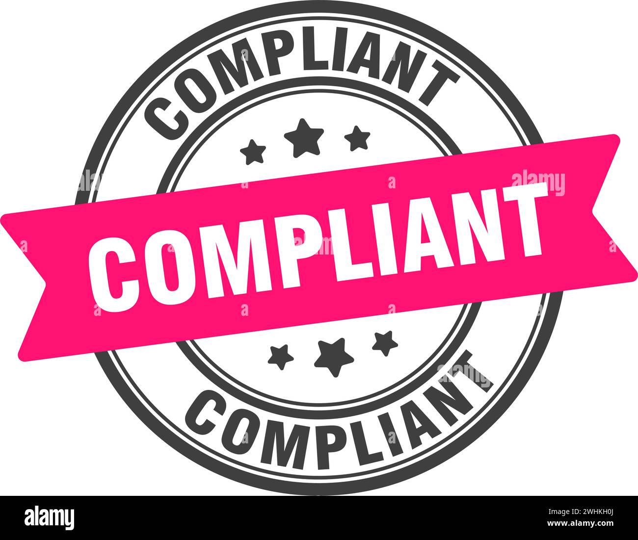compliant stamp. compliant round sign. label on transparent background ...