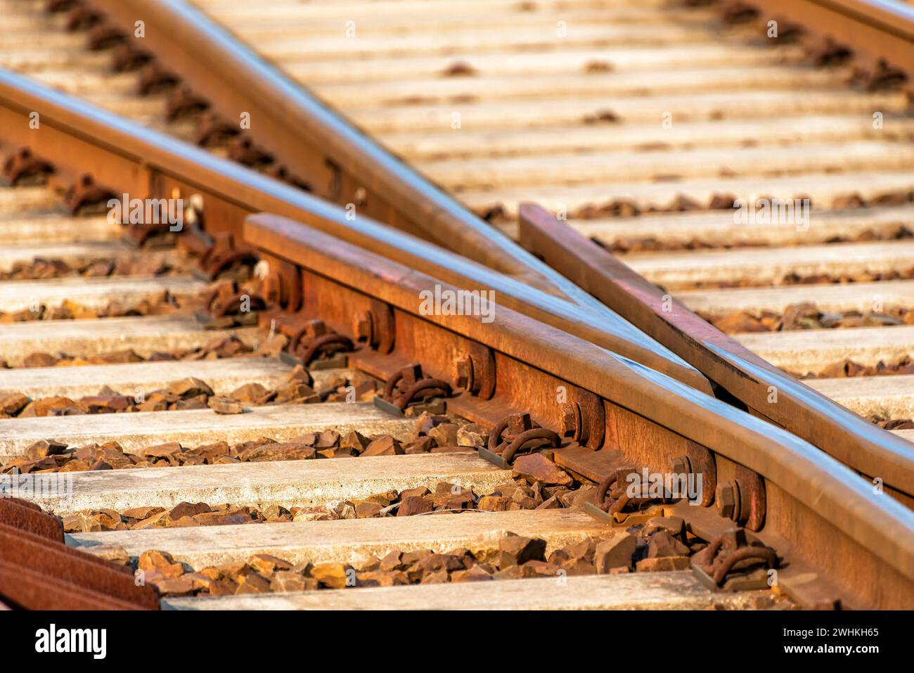 Rail yard switches hi-res stock photography and images - Alamy