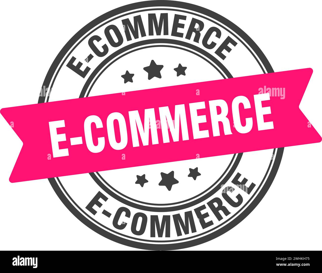 e-commerce stamp. e-commerce round sign. label on transparent ...